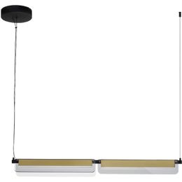 NOVA LUCE Pendelleuchte »APNEA« LED-Modul 1 Stk. Warmweiß Schwarz/Gold