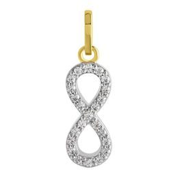 Vivance Kettenanhänger »Gold 333 zweifarbig mit weißem Zirkonia und Infinity-Motiv« () mehrfarbig one-size Bezaubernder Anhänger aus 333/- Gelbgold...