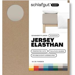 Schlafgut Spannbettlaken »EASY Jersey Elasthan Boxspring« MADE IN GREEN by OEKO-TEX Sand Mid Obermaterial: 95% Baumwolle, 5% Elasthan