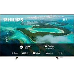 Philips LED-Fernseher »65PUS7657/12« 164 cm/65 ′′ Smart-TV silber Ideal für Gaming. Geringe Latenz bei jeder Konsole.