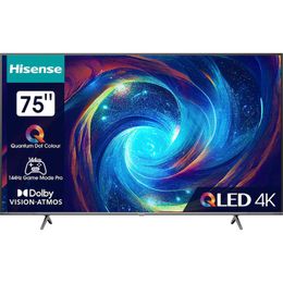 HISENSE LED-Fernseher »75E77KQ PRO« 189 cm/75 ′′ Smart-TV anthrazit Game Mode PRO, Freesync, 120 Hz (144VRR), HDMI 2.1