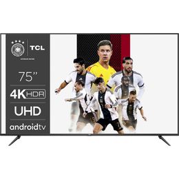 TCL LED-Fernseher »75P616X1« 189 cm/75 ′′ Smart-TV Android 9.0 Betriebssystem schwarz WLAN, Bluetooth, DLNA, 3x HDMI, 2x USB, CI+ Modul-Schacht,...