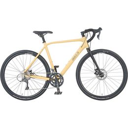 Prophete Gravelbike »Graveler« 16 Gang Shimano Claris Schaltwerk Kettenschaltung für Herren, Kettenschaltung Beige+Schwarz