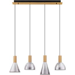 NOVA LUCE Pendelleuchte »VOI« LED-Modul 1 Stk. Warmweiß Gold & Schwarz