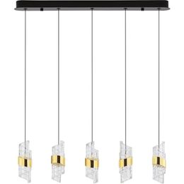 NOVA LUCE Pendelleuchte »SENECA« LED-Modul 1 Stk. Warmweiß Schwarz / Gold