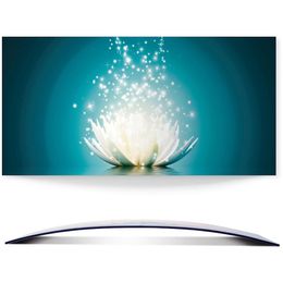 Artland Wandbild »Magie der Lotus-Blume« 1 Stk. tlg. 3D Optik gebogen Farbe Bild(er): blau