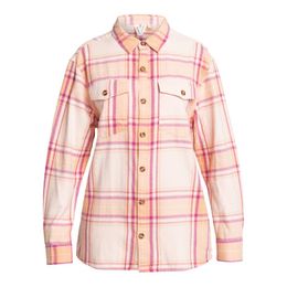 Roxy Langarmhemd »Let It Go Flannel« Dusty Coral Decke Plaid S - US-Größen US-Größen S Material: Mittelschwerer Twill aus...