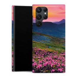 DeinDesign Galaxy S22 Ultra Handy Premium Case Smartphone Handyhülle Schutzhülle matt Flowers Landscape Mountain Premium Case