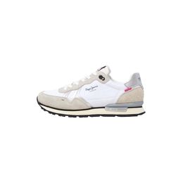 Pepe Jeans Sneaker 'Brit Fly' Damen Größe 38 silbergrau / greige / offwhite