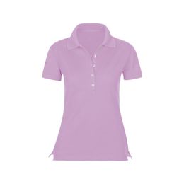 TRIGEMA Poloshirt »Poloshirt mit Kristallsteinen« 1 Stk. tlg. flieder L L 94 % Baumwolle, Mako-supergekämmt, 6 % Elastan