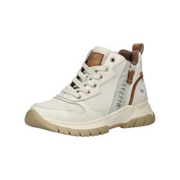 Mustang Shoes Sneaker »Sneaker Lederimitat« Cream 42 42 Verschluss: Schnürung