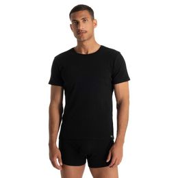 Bruno Banani Rundhalsshirt »FINE RIB« Feinripp, Kurzarm, Rundhalsausschnitt, Cotton-Mix schwarz S S Rundhalsshirt vob Bruno Banani
