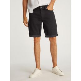 Calvin Klein Jeans Shorts »SLIM SHORT« mit Umschlagsaum Denim Black 36 - N-Gr N-Gr 36 Shorts von CALVIN KLEIN