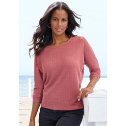 Vivance Damen Langarmshirt &raquo;aus weichem Strukturstrick&laquo; aus b&uuml;gelfreier Qualit&auml;t rot 36/38