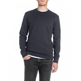 Replay Longsleeve Regular Fit, Rundhalsform night blue M M Pullover von Replay