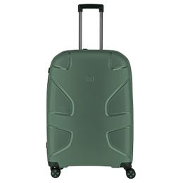 Hartschalen-Trolley IMPACKT "IP1, verschiedene Größen und Farben", Gr. B/H/T: 51cm x 76cm x 31cm 106 l, grün (deep sea grün), Polypropylen, unifarben, Koffer, Hartschalen-Koffer vegan Koffer Reisegepäck USB-Port TSA Zahlenschloss