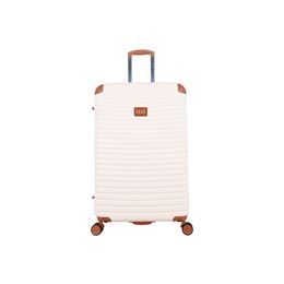 Koffer ELLE "Glam", Gr. B/H/T: 50cm x 77cm x 32cm, beige, Koffer, aus robustem ABS-Material