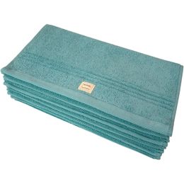 Gästehandtücher Dyckhoff "Nature", blau (ozean), B:30cm L:50cm, Frottier, Obermaterial: 100% Baumwolle, Handtücher
