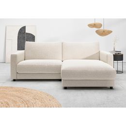 Ecksofa Home Affaire, B:226cm H:85cm T:190cmnature, 100% Polyester, Wohnzimmer, Sofas, "Ecksofa Jiro, L-Form, große Sitztiefe, Breite 226 cm", lose