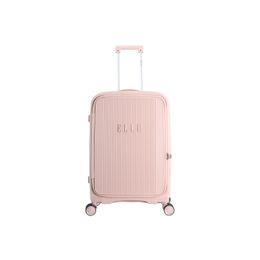 Koffer ELLE "DaVine", Gr. B/H/T: 45cm x 66cm x 27,5cm, rosa (pink), Polypropylen, Koffer, aus Polypropylen-Material