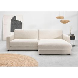 Ecksofa Home Affaire, B:265cm H:85cm T:190cmnature, 100% Polyester, Wohnzimmer, Sofas, "Ecksofa Jiro, L-Form, große Sitztiefe, Breite 265 cm", lose