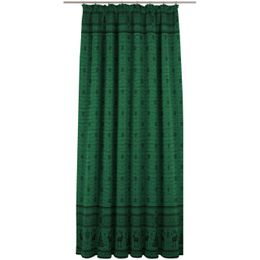 Vorhang WIRTH "Romo" Gr. 1, grün, B:135cm H:145cm, Jacquard, Baumwolle, Polyester, Gardinen