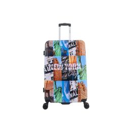 Koffer Saxoline "New York City", Gr. B/H/T: 49cm x 77,5cm x 29cm, bunt (mehrfarbig), Koffer, aus ABS/PC-Material