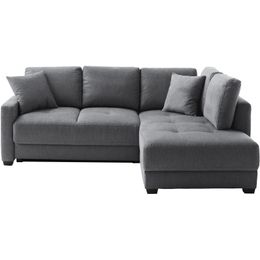 Ecksofa MR. COUCH, B:235cm H:91cm T:186cmnovaclean senseo 1 anthrazit, 95% Polyester / 5% Nylon, Wohnzimmer, Sofas, "Pierre, L-Form mit BoxSpring",
