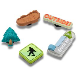 Schuhanstecker Crocs "Jibbitz™ Sasquatch Adventure", Kinder, bunt, PVC, Schuhzubehör, Schuh Anstecker im Outdoor Look