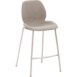 mayer Sitzmöbel Barhocker MAYER SITZMÖBEL "mySOLO", grau (muschelgrau, meliert, lichtgrau), B:49cm H:97cm T:53cm, 100% Polyester (Sitzschale innen);50% Polyurethan, 50% PVC (Sitzschale außen), Hocker