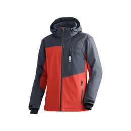 Skijacke Maier Sports "Oravice", Herren, Gr. 54, rot, 100% Polyester, hoch geschlossener Ausschnitt, Jacken, Herren Winterjacke mit RV-Taschen und Kapuze, wasserdicht