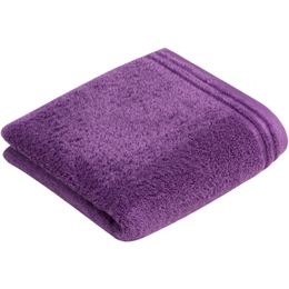 Badetuch Vossen "Calypso Feeling", lila (lollipop), B:60cm L:110cm, Walkfrottee, Obermaterial: 100% Baumwolle, Handtücher, mit schmaler Bordüre, aus 100% hochwerter Baumwolle, Vegan, einfarbig