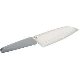 Santokumesser Woll "Cutting Edge", grau, Klingenlänge 18cm, Edelstahl, Kunststoff, Kochmesser, aus deutschem Edelstahl gemäß DIN 1.4116