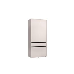 Kleiderschrank Inosign "Corbet Schlafzimmerschrank, Drehtürenschrank, Wäscheschrank TOPSELLER", cashmere, B:93cm H:210,5cm T:54,5cm, Spanplatte, Schränke, 93 cm breit, Schublade, Kleiderstange, ABS schutzkanten