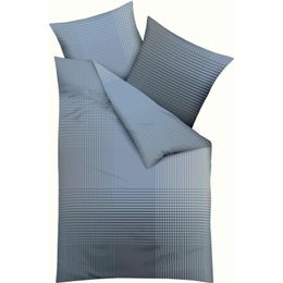 Bettwäsche Kaeppel "Master", grau (taube), B/L: 240cm x 220cm, 1 Stk., 2 Stk., Mako-Satin, B/L: 80cm x 80cm & 80cm x 80cm, 3 Stk., Mako-Satin, Obermaterial: 100% Baumwolle, Bettwäsche, mit Karomuster