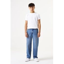 Straight-Jeans Garcia "JAYSEN", Kinder, Gr. 164, N-Gr, blau (medium used 6918), Denim/Jeans, Obermaterial: 100% Baumwolle, straight fit knöchellang, Jeans, im Five-Pocket Style, for Boys