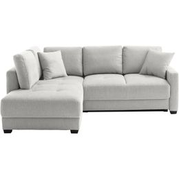 Ecksofa MR. COUCH, B:235cm H:91cm T:186cmnovaclean senseo 4 silber, 95% Polyester / 5% Nylon, Wohnzimmer, Sofas, "Pierre, L-Form mit BoxSpring", Mit