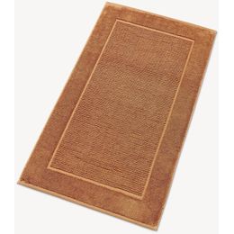 Badematte Christy "Supreme", braun (cinnamon), H:7mm, Baumwolle, Badematten, Premium Badematte in Luxusqualität 1000g/m², 50 x 90, 2er Set