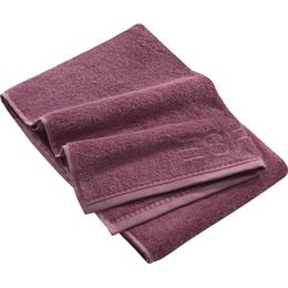 Handtuch Esprit "Modern Solid", lila (schwarzberry), B:50cm L:100cm, Webfrottier, Obermaterial: 85% Baumwolle, 15% Lyocell (TENCEL™), Handtücher, vegan produziert