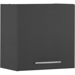 Mehrzweckschrank-Set LAUNDREEZY "Laundreezy, Hängeschrank BxHxT 50x50x31 cm", anthrazit matt, B:50cm H:50cm T:31cm, Holzwerkstoff, Kastenmöbel-Sets, Breite 50cm, Tür L/R montierbar, Softclose