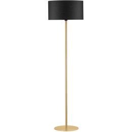 NOVA LUCE Stehlampe "SIBNIA", schwarz, gold, 1, Ø 45cm H: 164,8cm, 1 Stk., Leuchten