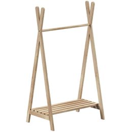 Kleiderständer Vipack "Forrest universell einsetzbar", eiche natur geölt, B:74cm H:132cm T:50cm, Massivholz, Garderobenständer, inkl. Schuhgitter und Kleiderstange