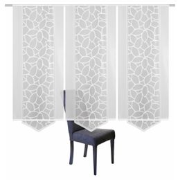 Schiebegardine Home Wohnideen "JENNA" Gr. 1, weiß, B:57cm H:160cm, Jacquard, Polyester, Gardinen, Schiebevorhang Jacquard Set, inkl. Befestigungszubehör