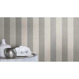 Vliestapete rasch "Vliestapete Perfecto VI 844009", grau, B:53m L:10,05m, Vlies, Tapeten, Blockstreifen
