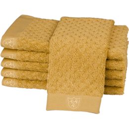Gästehandtücher Ross "Harmony", gelb (senf), B:30cm L:50cm, Frottier, Baumwolle, Handtücher, 100 % Baumwolle, Hoch Tief Struktur, viele Farben