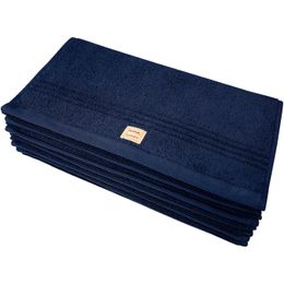 Gästehandtücher Dyckhoff "Nature", blau (marine), B:30cm L:50cm, Frottier, Obermaterial: 100% Baumwolle, Handtücher