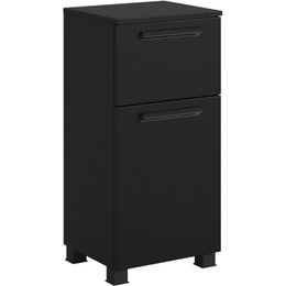 Unterschrank Welltime "SALVADA, Unterschrank 40 cm, gedämpfte Scharniere, Softclose", schwarz, B:40cm H:79cm T:35cm, MDF, Schränke, Schwarz, Front und Korpus aus hochwertigen MDF, Anti-Finger-Print