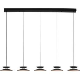 NOVA LUCE Pendelleuchte "MORFI", schwarz, gold, 5, H: 161cm, 1 Stk., Leuchten