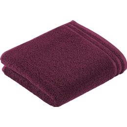 Badetuch Vossen "Calypso Feeling", lila (grape), B:50cm L:100cm, Walkfrottee, Obermaterial: 100% Baumwolle, Handtücher, mit schmaler Bordüre, aus 100% hochwerter Baumwolle, Vegan, einfarbig