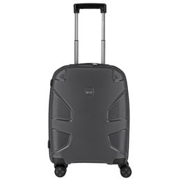 Hartschalen-Trolley IMPACKT "IP1, verschiedene Größen und Farben", Gr. B/H/T: 40cm x 55cm x 20cm 38 l, schwarz (lava schwarz), Polypropylen, unifarben, Koffer, Hartschalen-Koffer vegan Koffer Reisegepäck USB-Port TSA Zahlenschloss